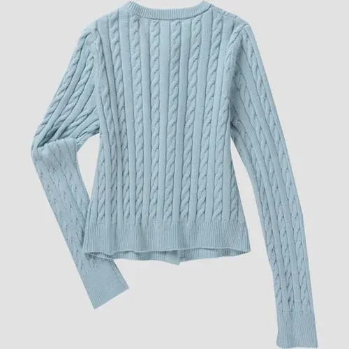 Callahan Valerie Cable Knit Cardigan - Sky