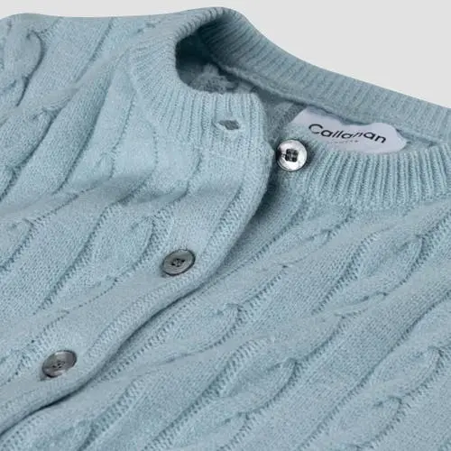 Callahan Valerie Cable Knit Cardigan - Sky