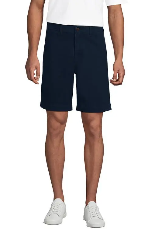 LANDS' END Knockabout 9" Comfort Waist Classic Fit Chino Short - Radiant Navy