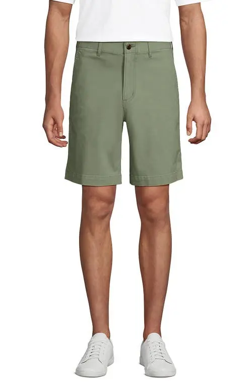 LANDS' END Knockabout 9" Comfort Waist Classic Fit Chino Short - Sage