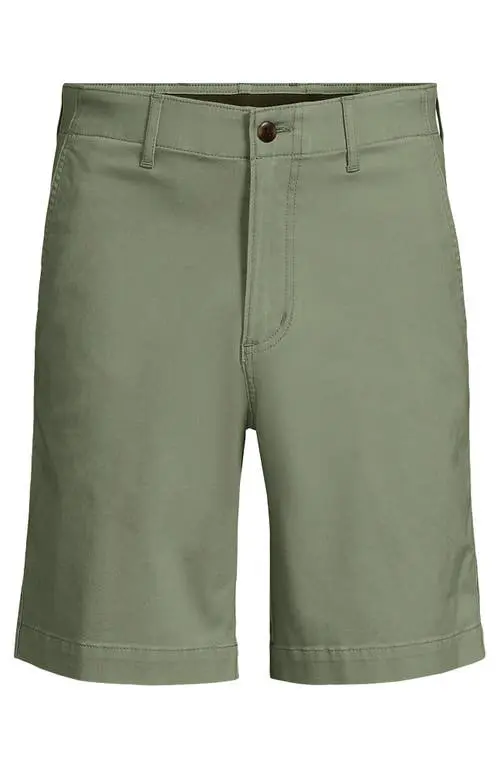 LANDS' END Knockabout 9" Comfort Waist Classic Fit Chino Short - Sage