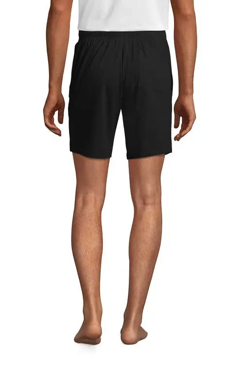 LANDS' END Knit Jersey Pajama Shorts - Black