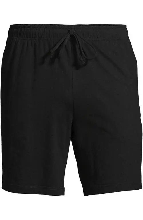 LANDS' END Knit Jersey Pajama Shorts - Black