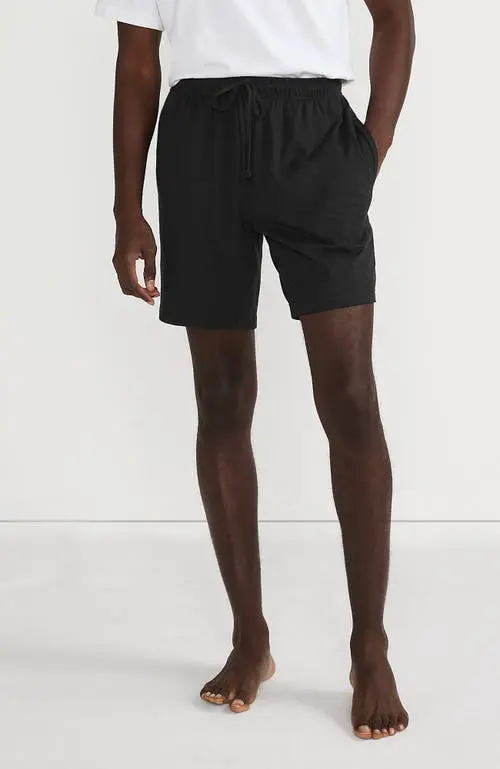 LANDS' END Knit Jersey Pajama Shorts - Black