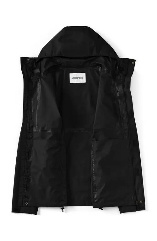 LANDS' END Waterproof Raincoat - True Black