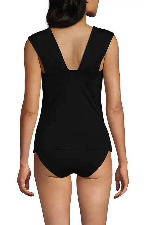 LANDS' END Square Neck Underwire Tankini Top