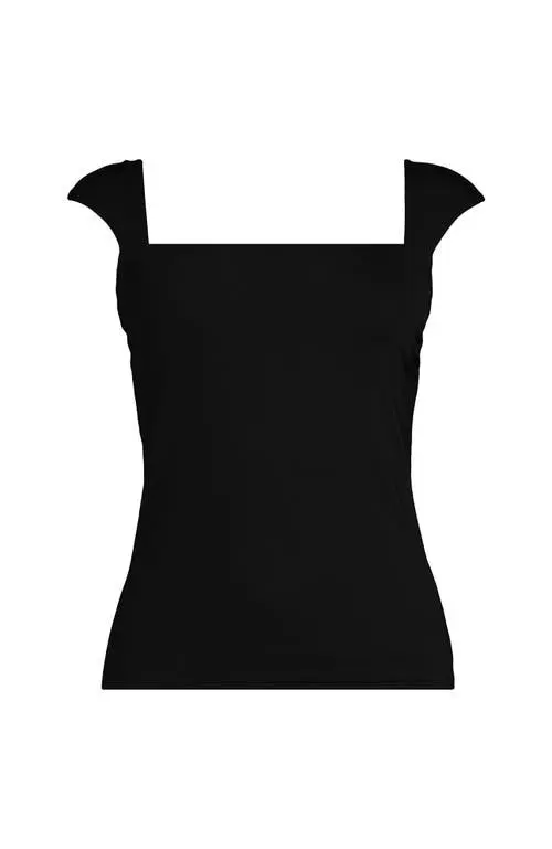 LANDS' END Square Neck Underwire Tankini Top