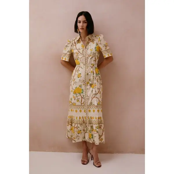 RAISHMA Printed Cotton Poplin Dress - Floral