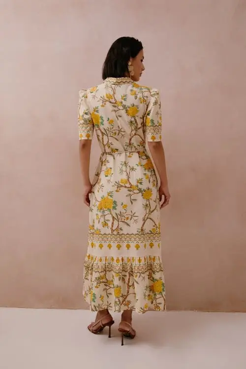 RAISHMA Printed Cotton Poplin Dress - Floral