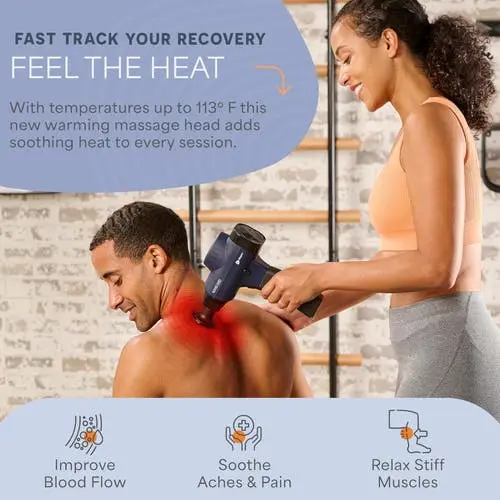 LIFEPRO Sonic Pro Deep Tissue Massage Gun Handheld Percussion Massager With 10 Speeds - Blue
