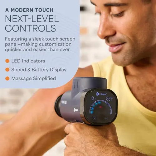 LIFEPRO Sonic Pro Deep Tissue Massage Gun Handheld Percussion Massager With 10 Speeds - Blue