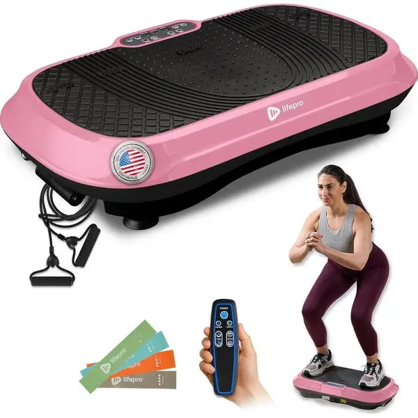 LIFEPRO Vibration Plate Exercise Machine - Pink
