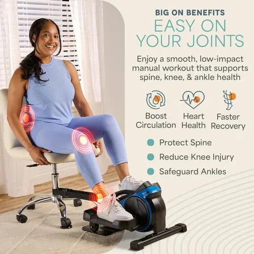 LIFEPRO Flex Stride Under Desk Bike Pedal Mini Elliptical Exerciser