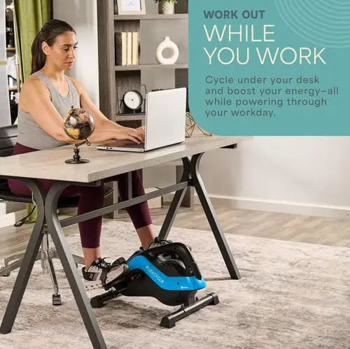 LIFEPRO Flex Stride Under Desk Bike Pedal Mini Elliptical Exerciser - Grey