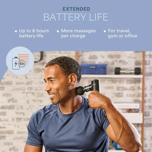 LIFEPRO Dynamini Percussion Massage Gun Deep Tissue Portable Handheld Massager Gun