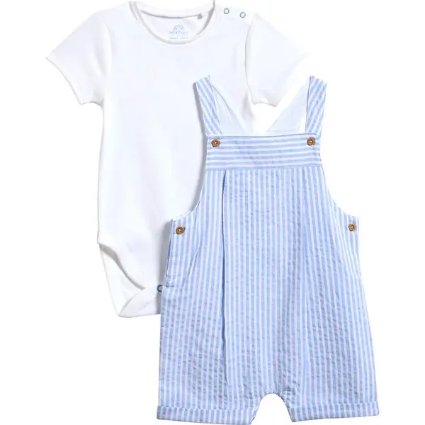 NEXT Seersucker Romper & Bodysuit Set - Blue