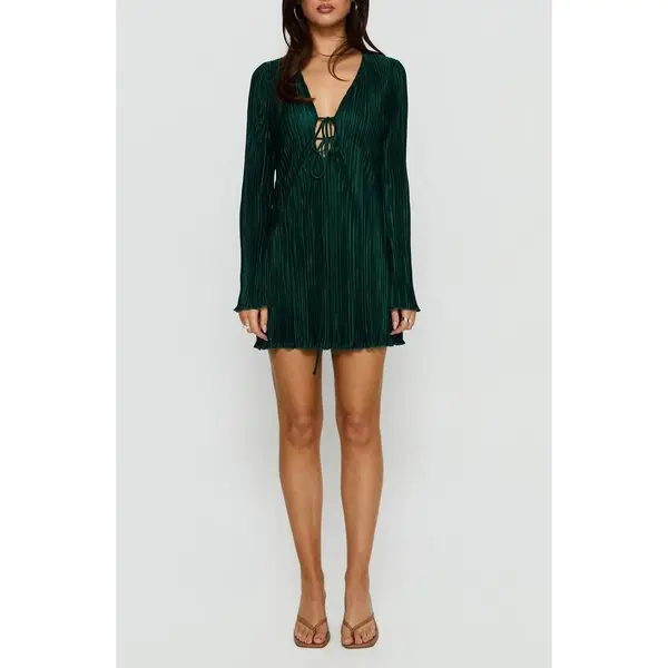 Princess Polly Malop Plissé Mini Dress