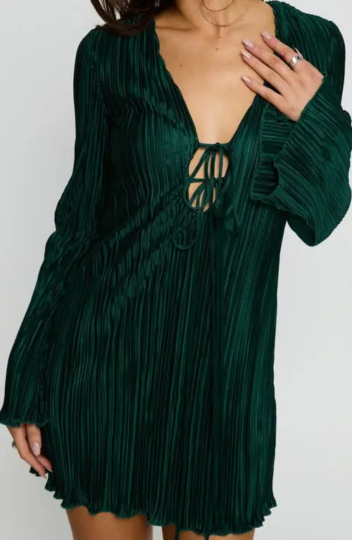 Princess Polly Malop Plissé Mini Dress