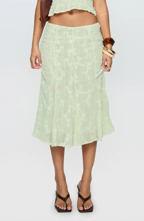 Princess Polly Aspyn Embroidered Low Rise Waist - Sage Green