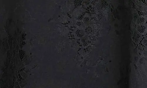 Avec Les Filles Lace Inset Pull-on Style Skirt - Black