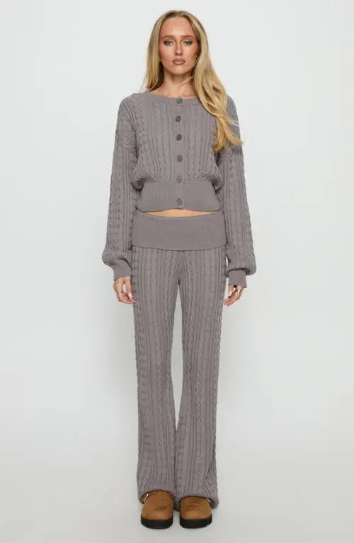 Princess Polly Baleigh Cable Stitch Foldover Pants