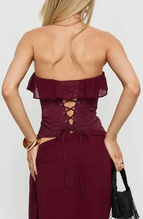 Princess Polly Holliann Ruffle Strapless Corset Top