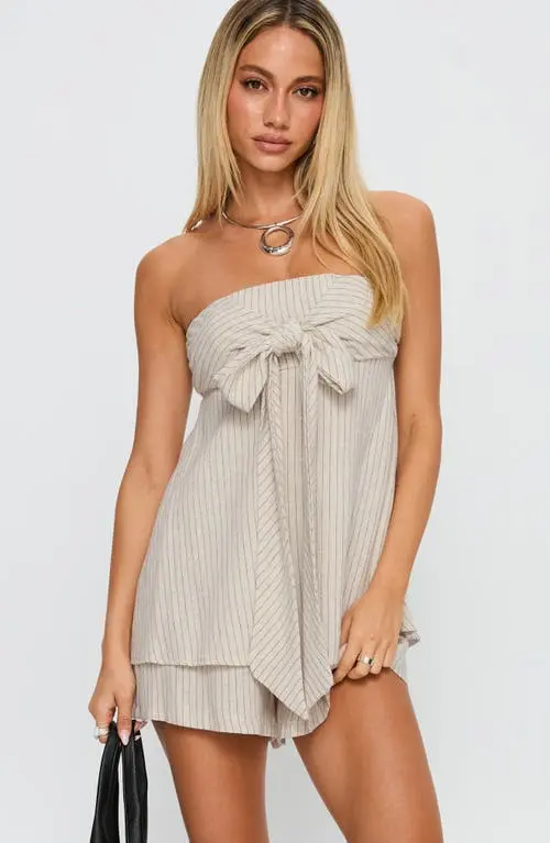 Princess Polly Jetsetter Stripe Strapless Romper