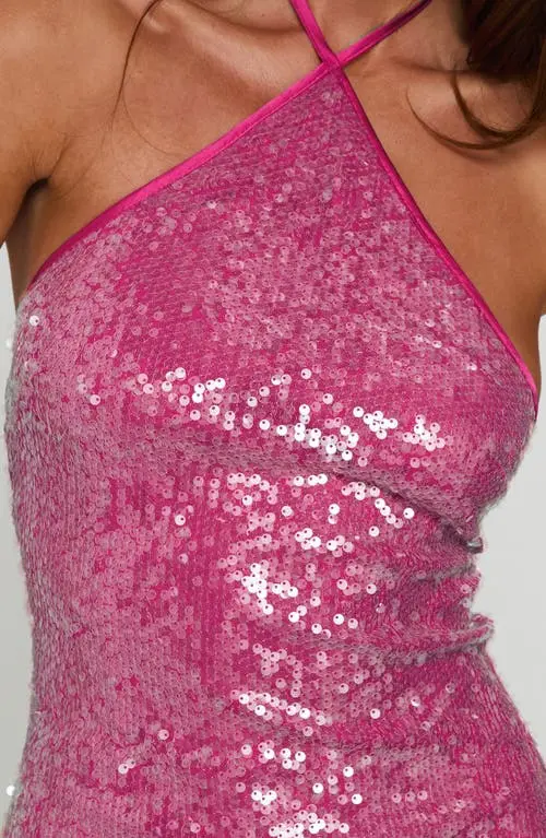 Princess Polly Lyria Sequin Halter Minidress