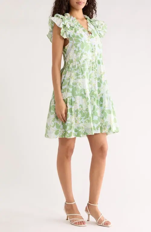 SUGARLIPS Kiany Floral Print Minidress