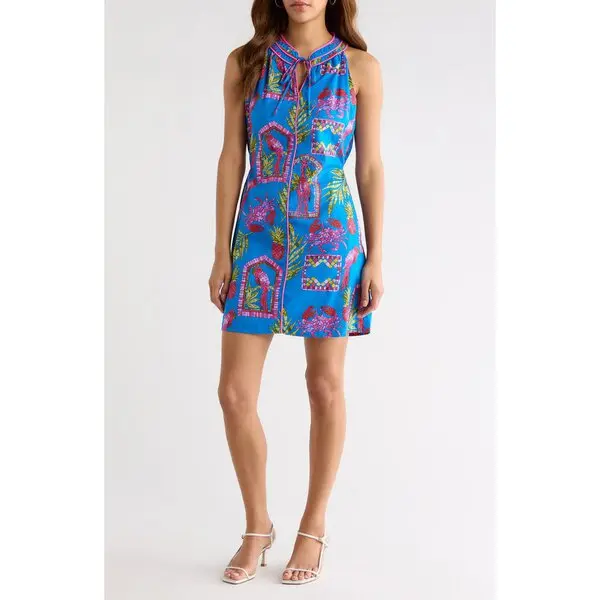 SUGARLIPS Bally Tropical Gloria Dress - Pink-blue-green