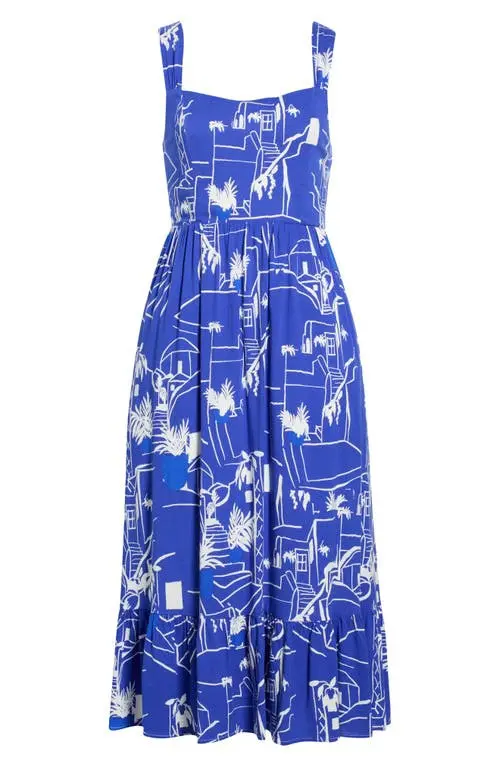 SUGARLIPS Mims Town Sunnyvale Printed Maxi Dress