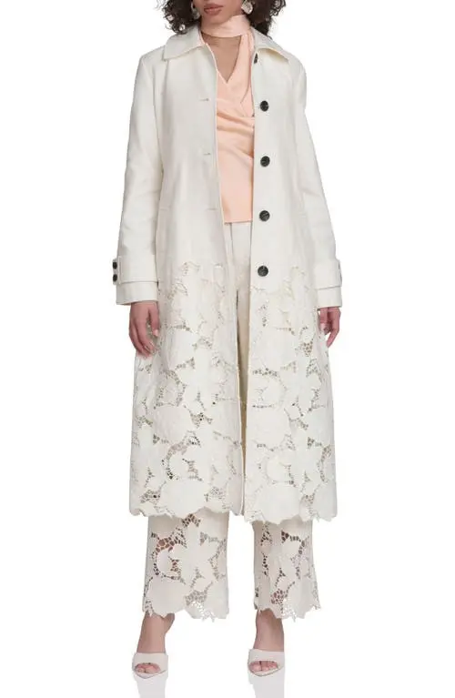 Avec Les Filles Embroidered Maxi Trench Coat
