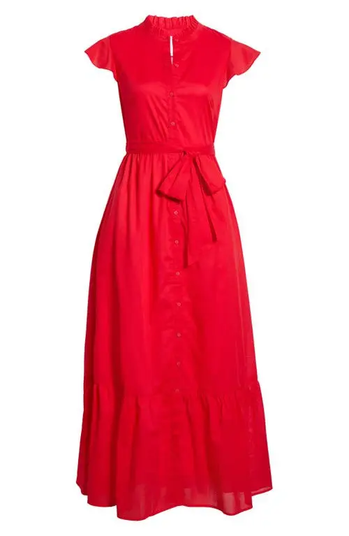 SUGARLIPS Lenira A-line Cotton Dress - Red