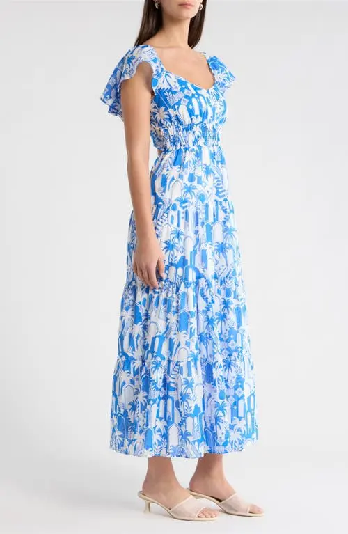 SUGARLIPS Nala Tiered Smocked Maxi Sundress