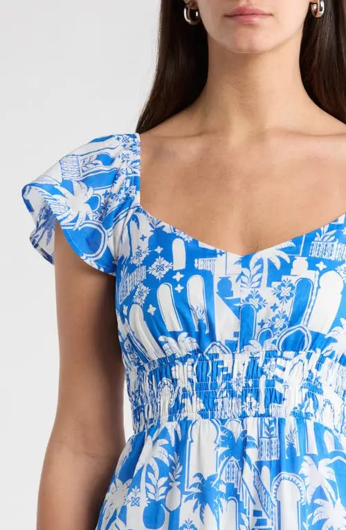 SUGARLIPS Nala Tiered Smocked Maxi Sundress