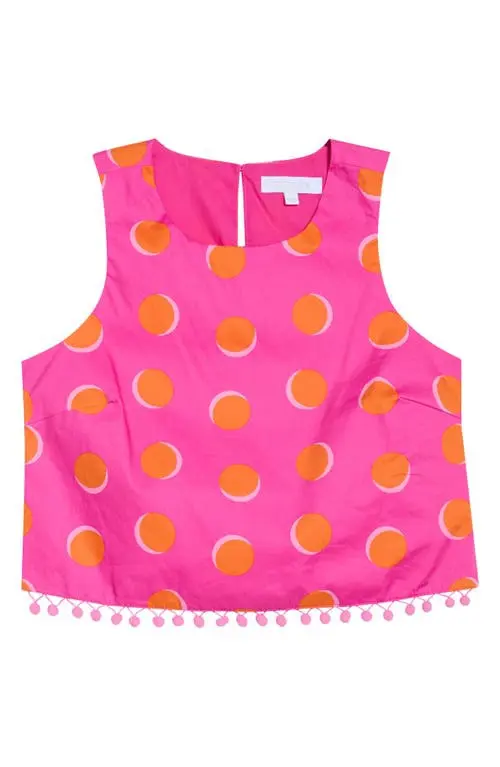 SUGARLIPS Rosy Polka Dot Taisy Sleeveless Top