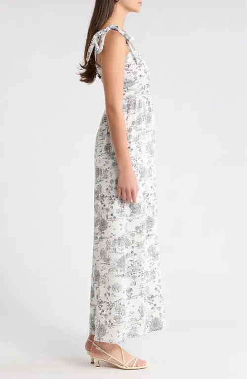 SUGARLIPS Renzo Toile Tie-strap Jumpsuit