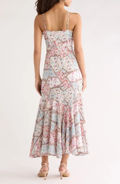 SUGARLIPS Floral Pleated Midi Dress