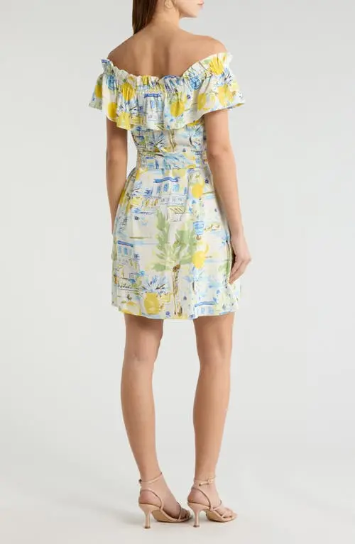 SUGARLIPS Amalfi Coast Off The Shoulder Mini Dress