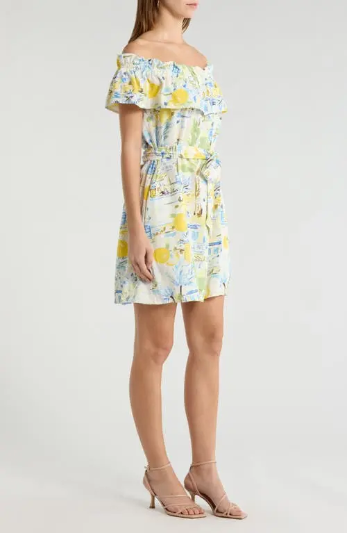 SUGARLIPS Amalfi Coast Off The Shoulder Mini Dress
