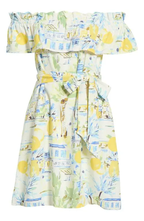 SUGARLIPS Amalfi Coast Off The Shoulder Mini Dress
