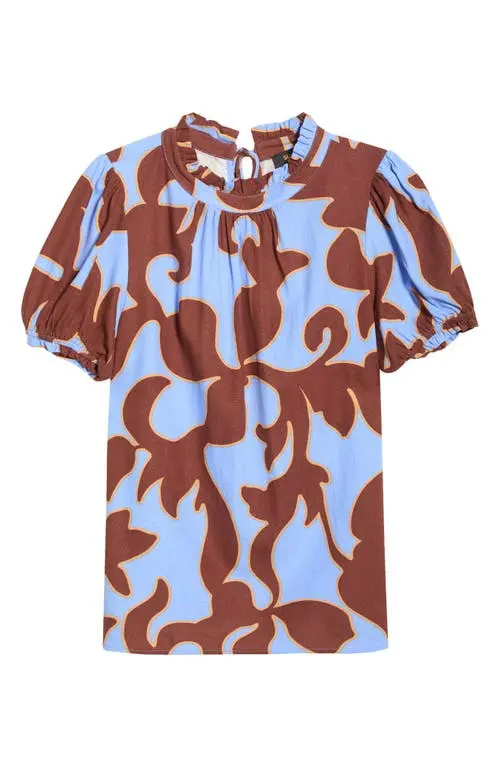 SUGARLIPS Briley Abstract Puff Sleeve Top