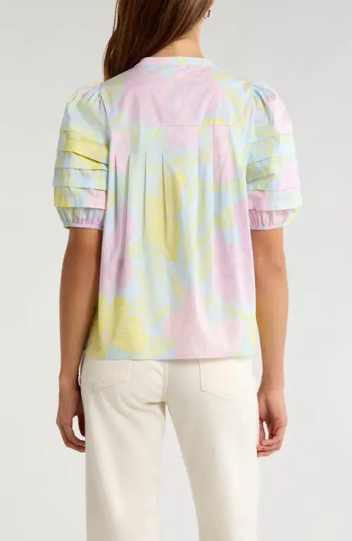 SUGARLIPS Renzo Toile Woven Shirt - Light Blue/pink