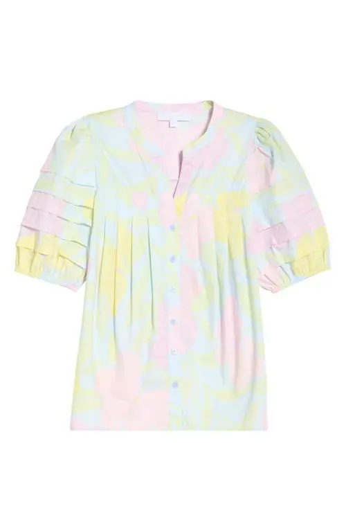SUGARLIPS Renzo Toile Woven Shirt - Light Blue/pink