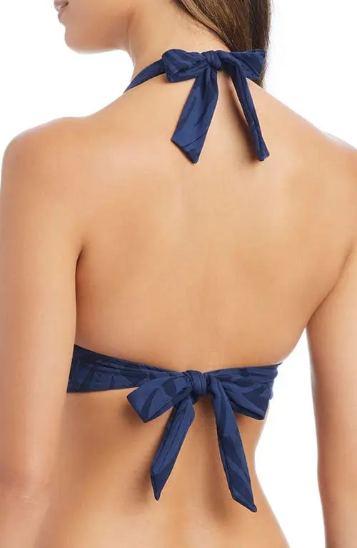 BLEU BY ROD BEATTIE Banded Halter Bikini Top - Midnight