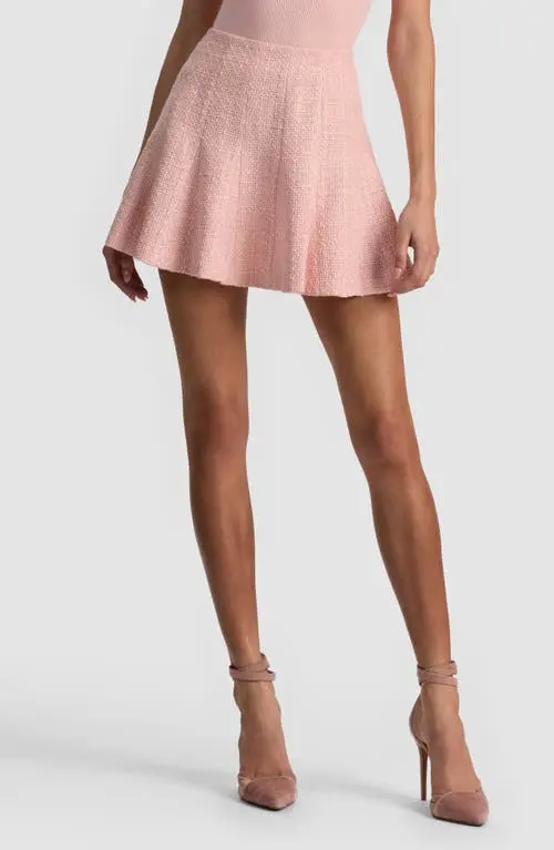 Alice + Olivia Zona High Waist Godet Miniskirt - English Rose