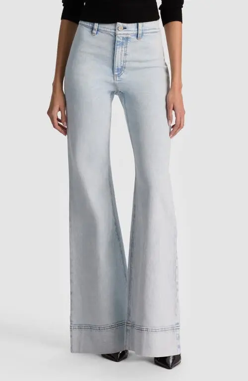 Alice + Olivia Gorgeous High Waist Flare Jeans - Darla Light Indigo
