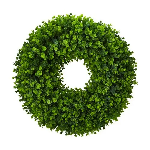 NEARLY NATURAL 25-in Eucalyptus Artificial Wreath
