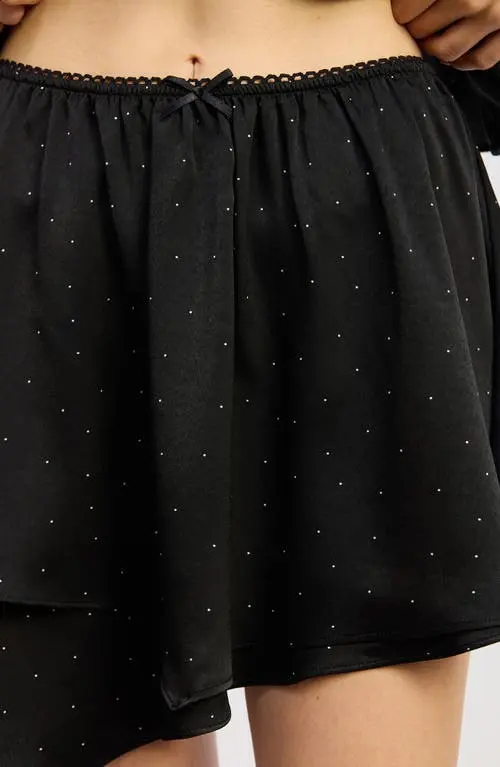 JACQUIE THE LABEL Tegan Dot Asymmetric Miniskirt