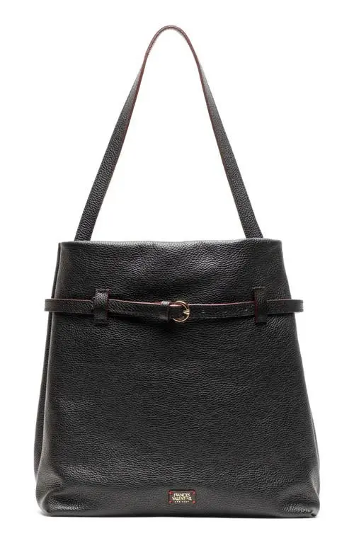 FRANCES VALENTINE Charlie Leather Shoulder Bag - Black